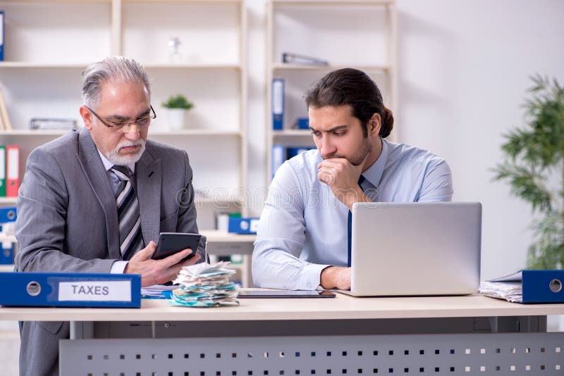 Two Accountants Working in the Office Stock Image - Image of bookkeeper ...