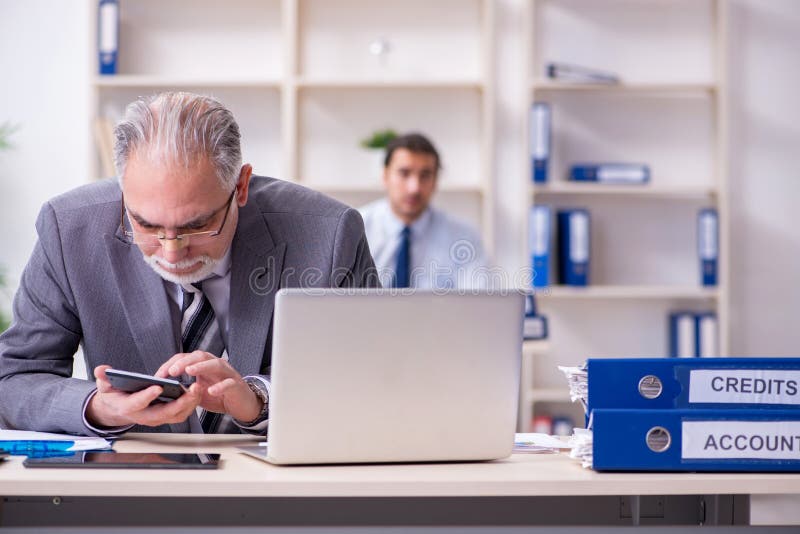 Two Accountants Working in the Office Stock Photo - Image of manager ...