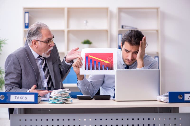 Two Accountants Working in the Office Stock Photo - Image of manager ...