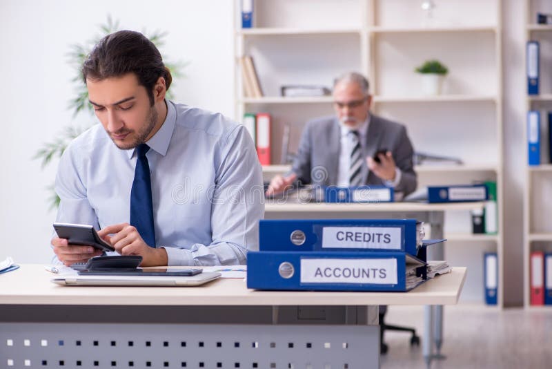 Two Accountants Working in the Office Stock Photo - Image of ...