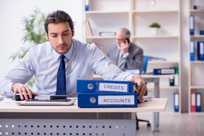 Two Accountants Working in the Office Stock Photo - Image of colleague ...