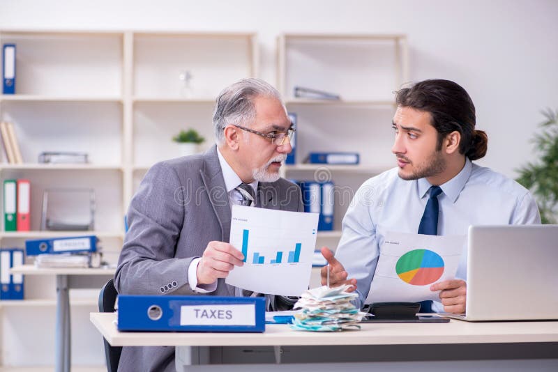 Two Accountants Working in the Office Stock Image - Image of company ...