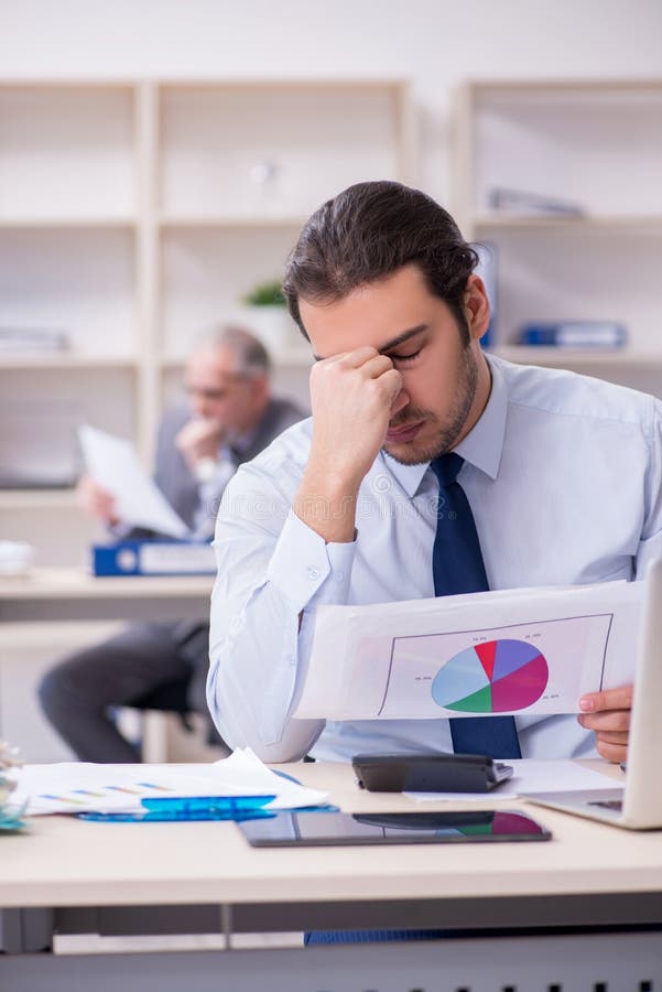 Two Accountants Working in the Office Stock Image - Image of analyst ...