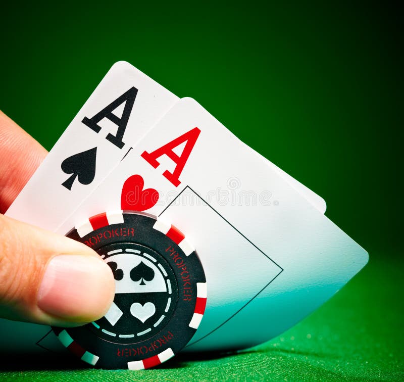 Two Aces stock image. Image of poker, casino, games, chips - 10803475
