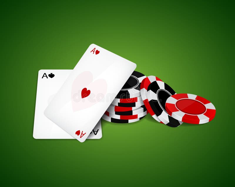 Two aces stock vector. Illustration of green, game, abstract - 28404510