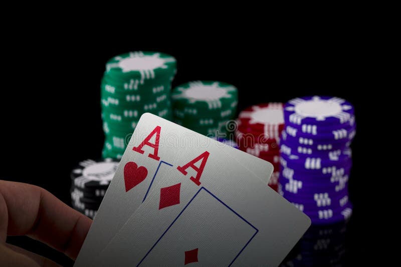 Two Aces stock image. Image of black, jackpot, foreground - 7417931