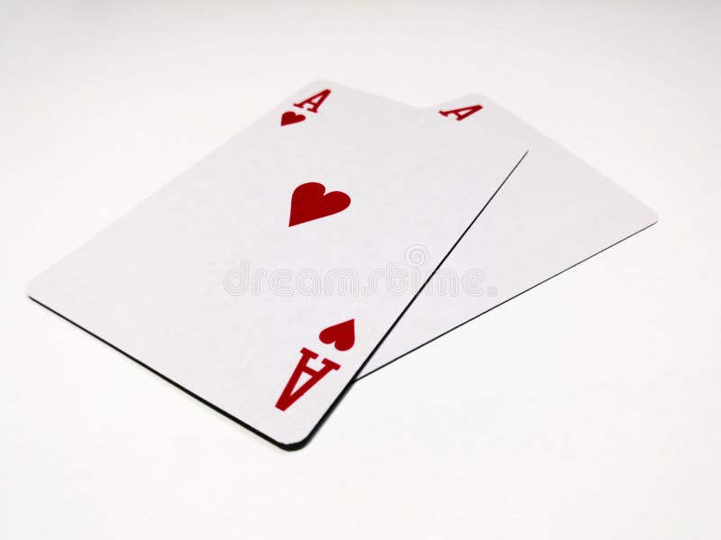 Two Aces from a Deck of Cards Stock Photo - Image of fortune, hearts ...