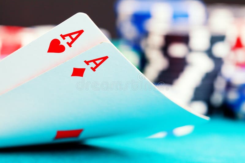 Two aces stock image. Image of playing, green, cards - 48827775