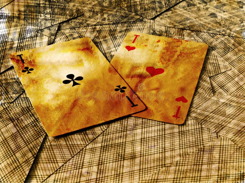 Two aces on inverted cards stock image. Image of cards - 10684347