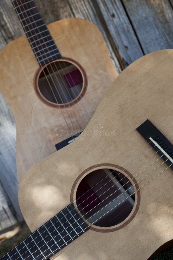 Two Acoustic Guitars stock photo. Image of fret, rock - 15661858
