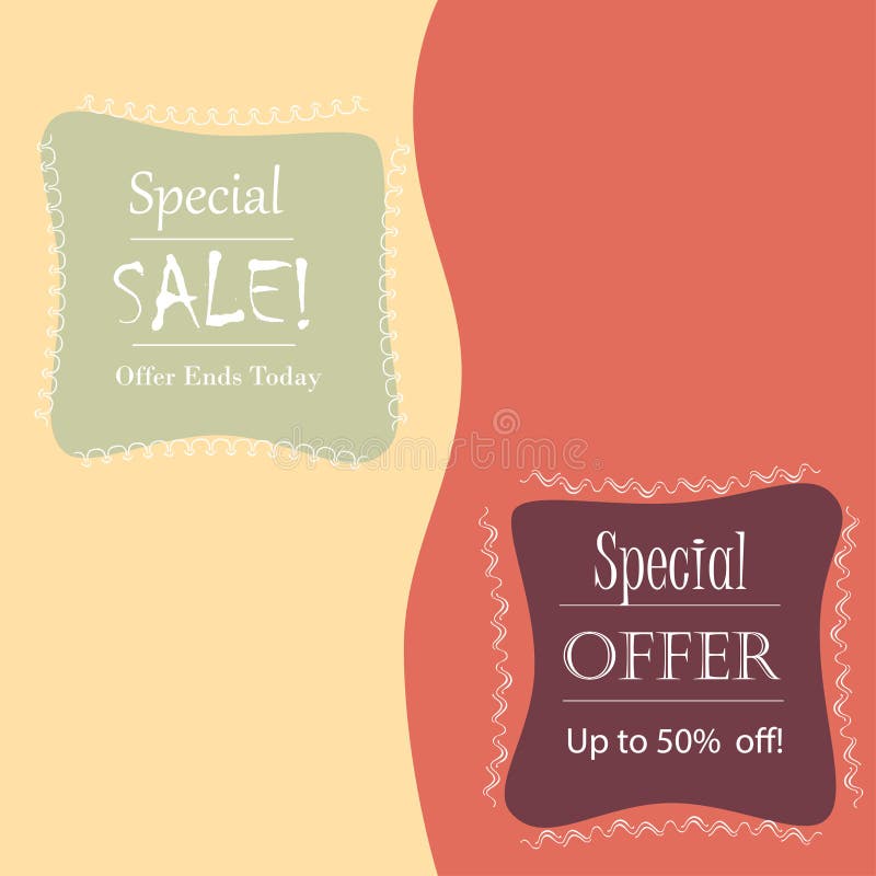 Two Addvertisement Template or Banner Samples Stock Vector ...