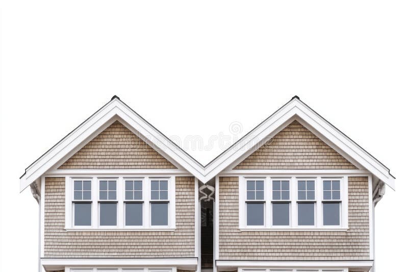 Two Adjacent Residential Buildings with Shared Walls Stock Photo ...