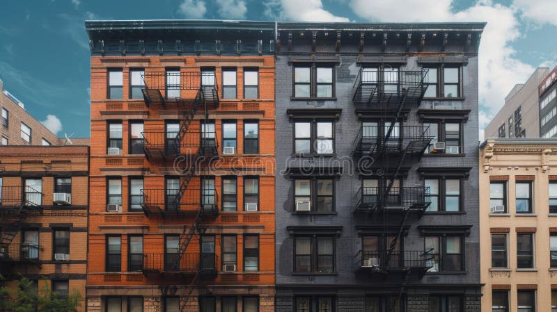 Two Adjacent Structures, Side by Side Stock Photo - Image of design ...