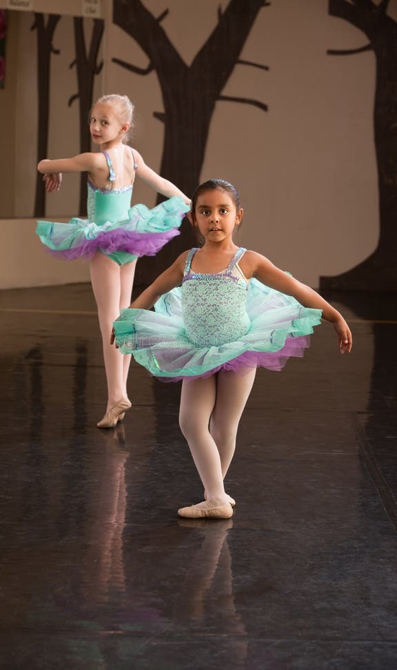 Two Adorable Ballet Students Stock Image - Image of mulatto, child ...