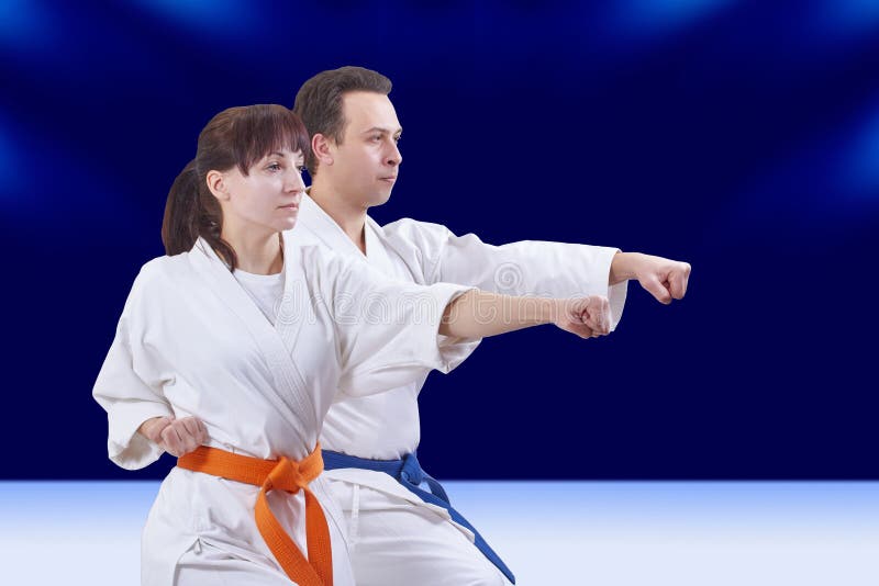 Punch Arm Adult Athletes are Beating in Karategi Stock Photo - Image of ...