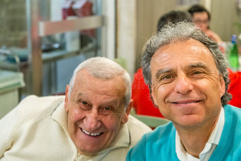 Two Adults at the Restaurant Stock Photo - Image of smiling, enjoying ...