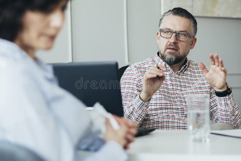 Two Adults Talking about Their Problems Stock Image - Image of problems ...