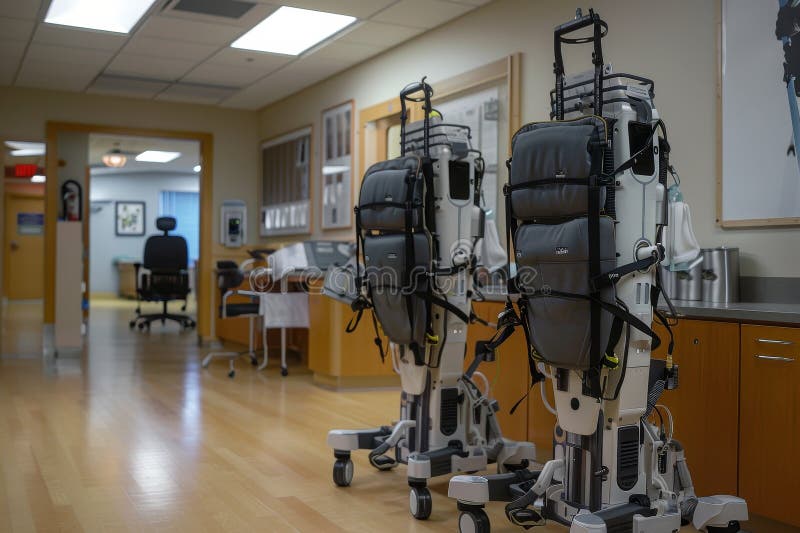 Two Advanced Medical Robots Equipped with Robotic Exoskeletons Navigate ...