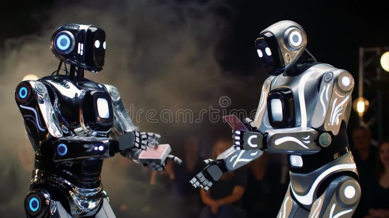 Two Advanced Robots Engage in an Interactive Dance Performance at a ...