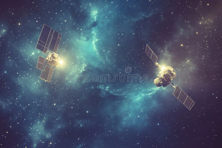 Exploration of Outer Space Featuring Two Satellites in a Cosmic ...