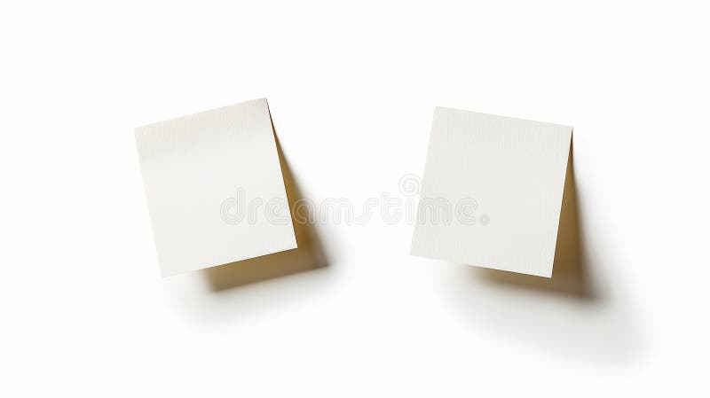 Two Aesthetic White Sticky Note Reminders on White Background. Sun Rays ...