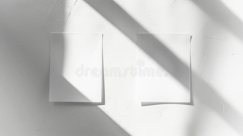 Two Aesthetic White Sticky Note Reminders on White Background. Sun Rays ...