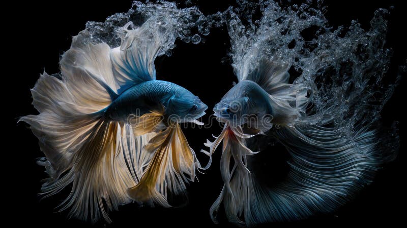 Two agressive beta fish stock illustration. Illustration of agresive ...