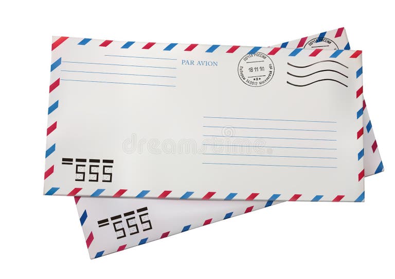 Airmail Letter Envelopes Stock Illustrations – 454 Airmail Letter ...