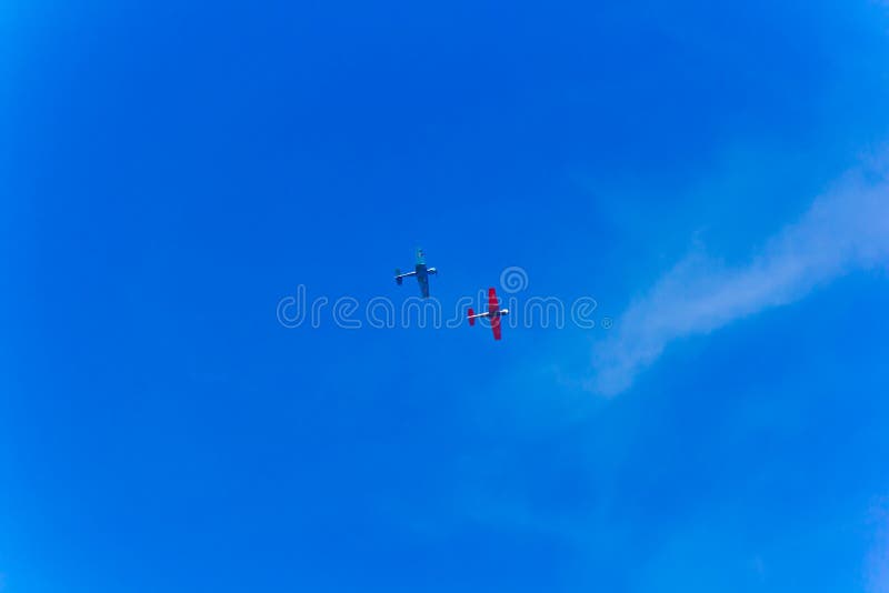 Two airplanes stock image. Image of flying, fighter, military - 54640031