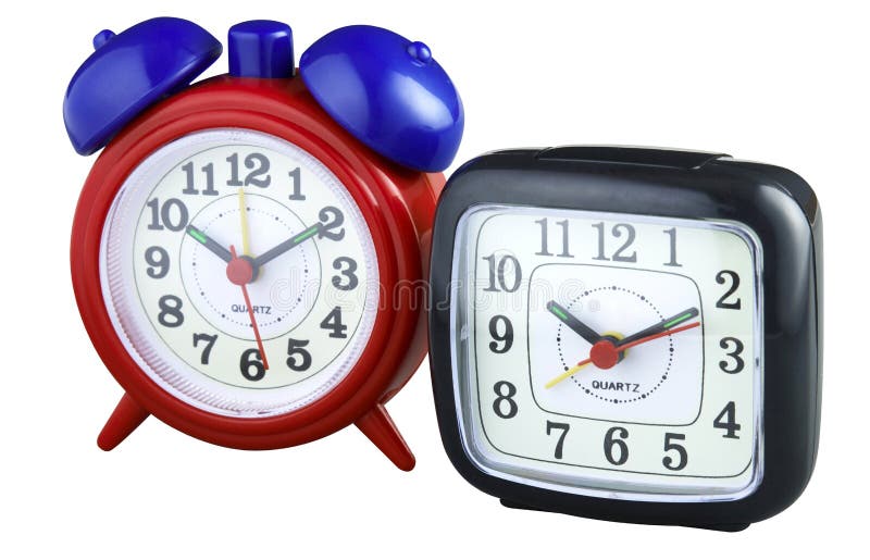 Two alarm clocks stock photo. Image of closeup, studio - 48968268
