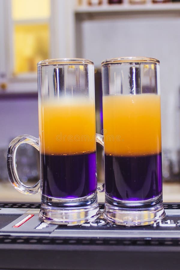 Two Alcoholic Cocktails are on the Table. Stock Image - Image of table ...