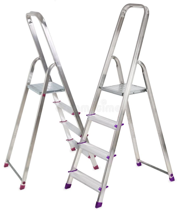 Two ladders in a studio stock image. Image of beige - 109163719