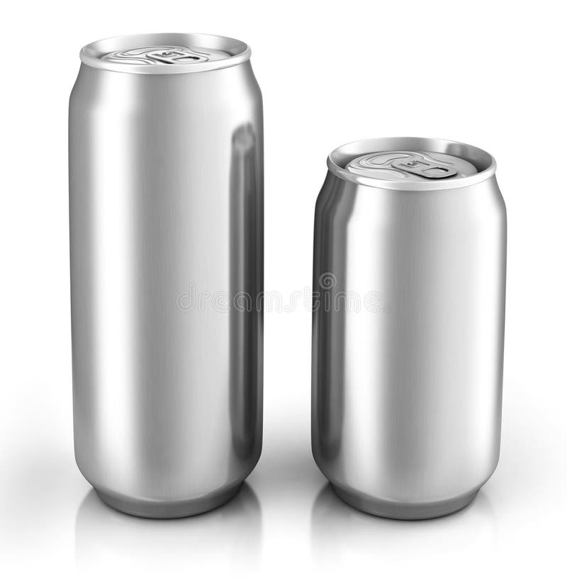 Two aluminum cans stock illustration. Illustration of canned - 63747762