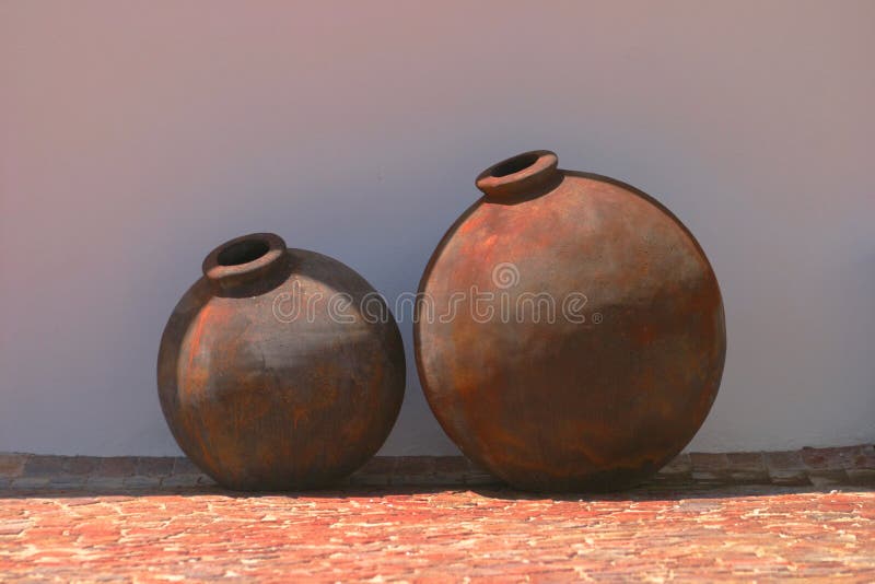 Two amphora for wine stock photo. Image of online, botled - 22968500