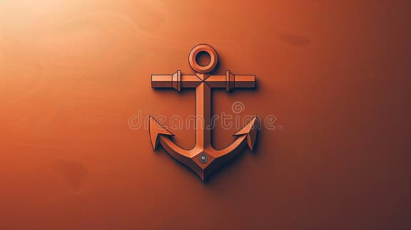 Two Anchors Intersecting on a Wall Stock Illustration - Illustration of ...