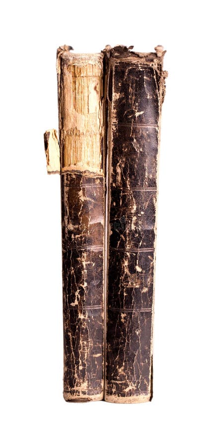 Two Ancient Books on a White Background Stock Image - Image of antique ...