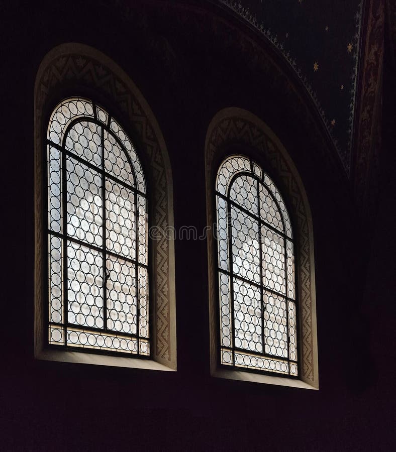 Ancient Windows of Dutch Architectural War Relic Stock Image - Image of ...