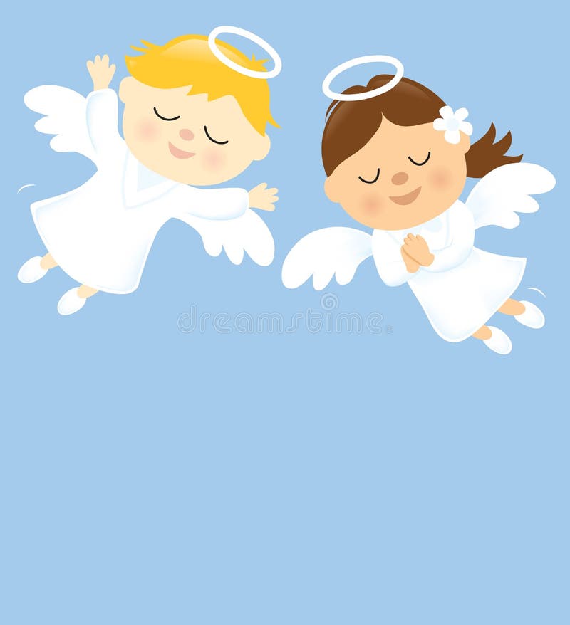 Two Angels stock vector. Illustration of people, angelic - 29513202