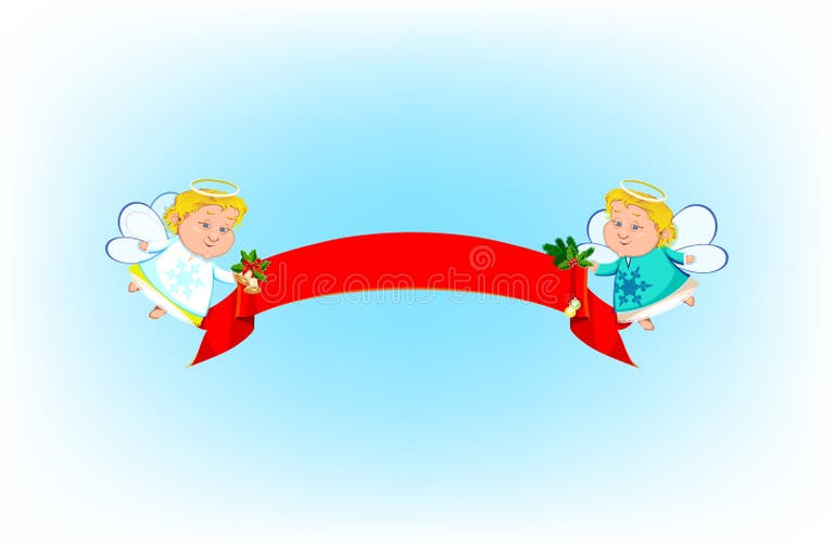 Angels Holding Banner Stock Illustrations – 62 Angels Holding Banner ...