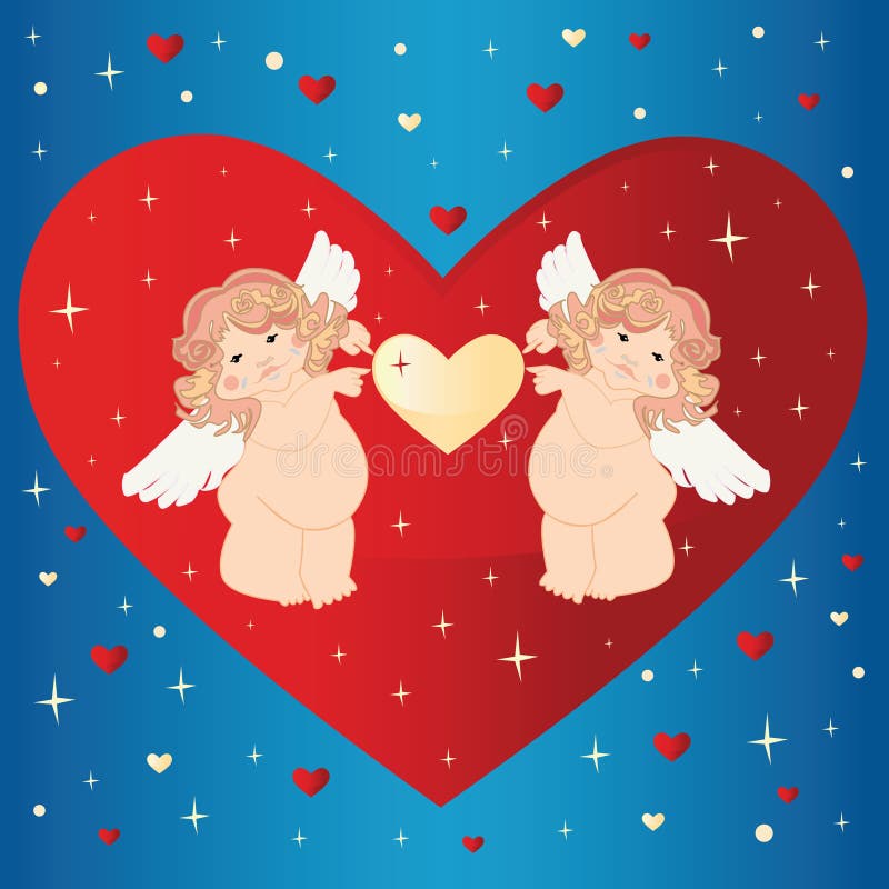 Two Angels Together Stock Illustrations – 43 Two Angels Together Stock ...