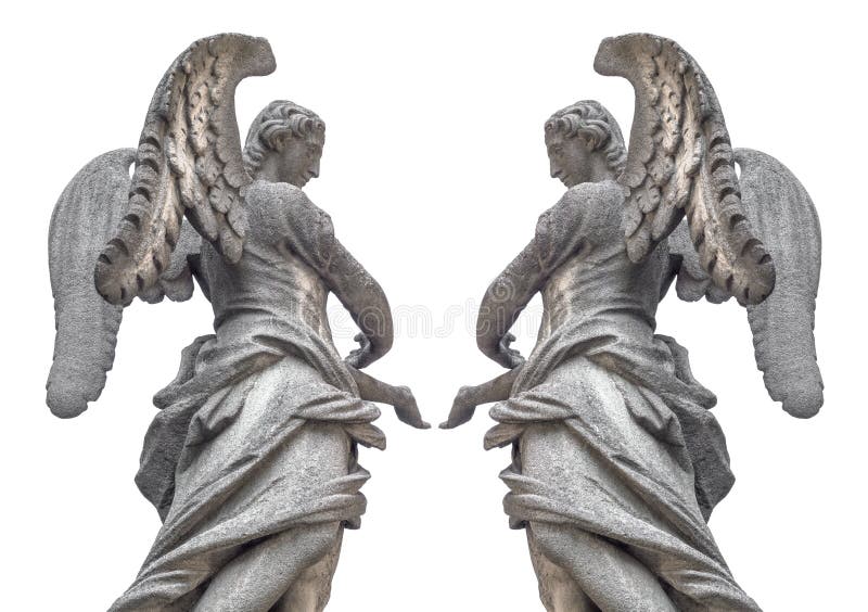 Two angels stock photo. Image of angel, antique, sculpture - 69699014
