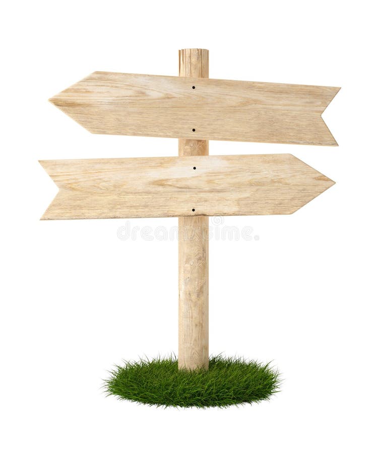 Two Blank Wooden Direction Signs Stock Illustrations – 64 Two Blank ...