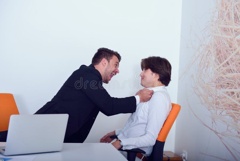 Two Angry Business Colleagues during an Argument Stock Image - Image of ...