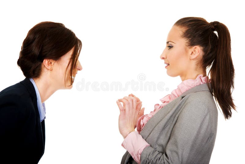Two angry businesswomans. stock photo. Image of serious - 54281526