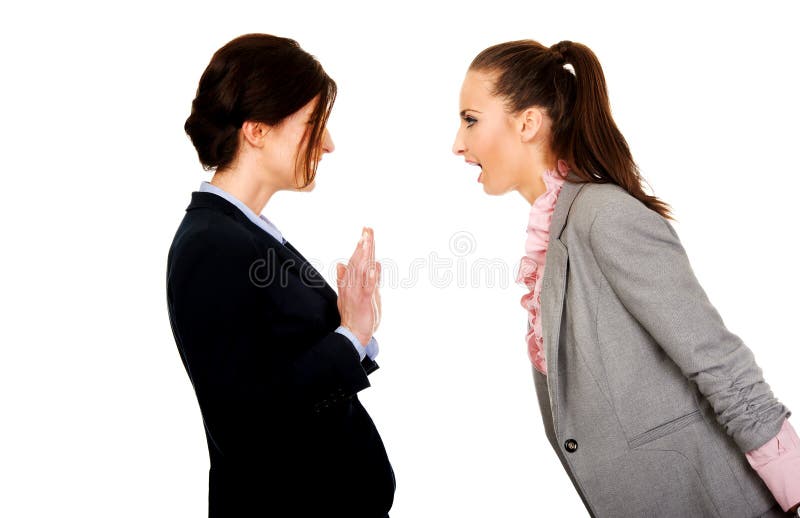 Two angry businesswomans. stock image. Image of serious - 55411983