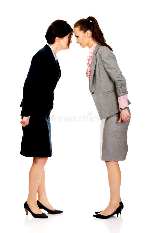 Two Angry Businesswomans Face To Face. Stock Photo - Image of scream ...