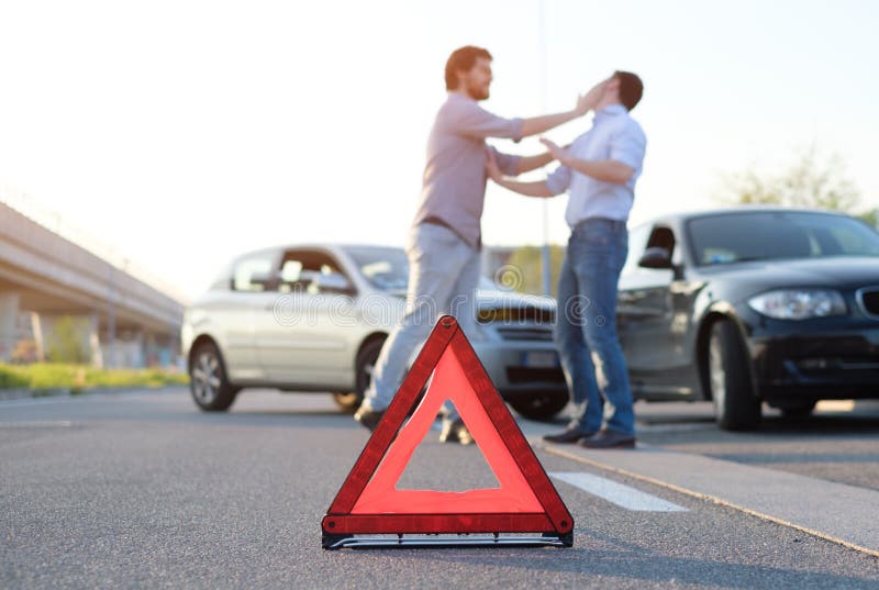 Two Angry Men Arguing after a Car Crash Stock Image - Image of crash ...