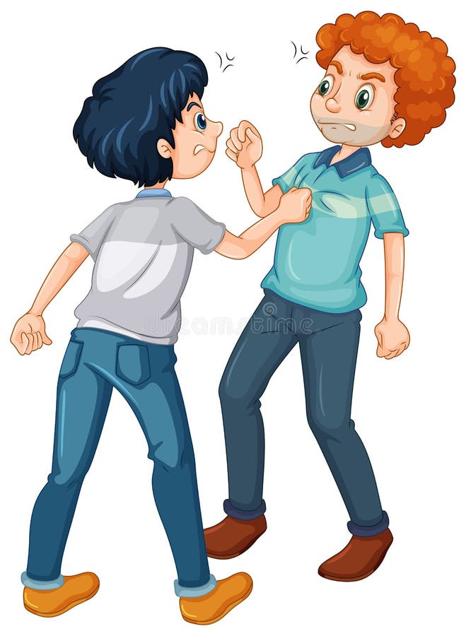Two angry men fighting stock vector. Illustration of grown - 58923641
