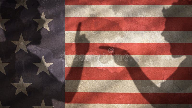 Two Angry Men Shadow Screaming at Each Other. Usa Flag. Stock Photo ...