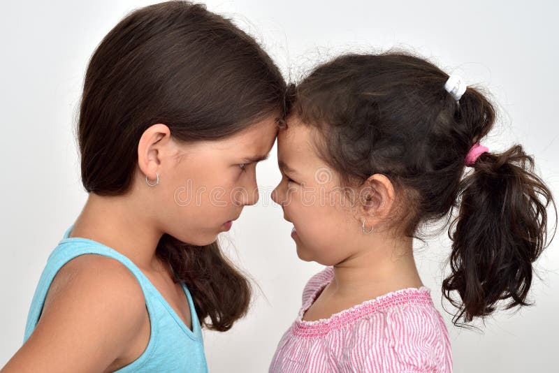 Two Angry Sisters Quarreling Stock Image - Image of close, fight: 157170057